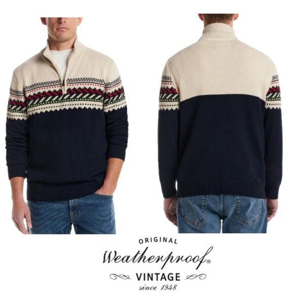 Weatherproof | Sweaters | Nwt Weatherproof Vintage Mens 4 Zip Holiday ...